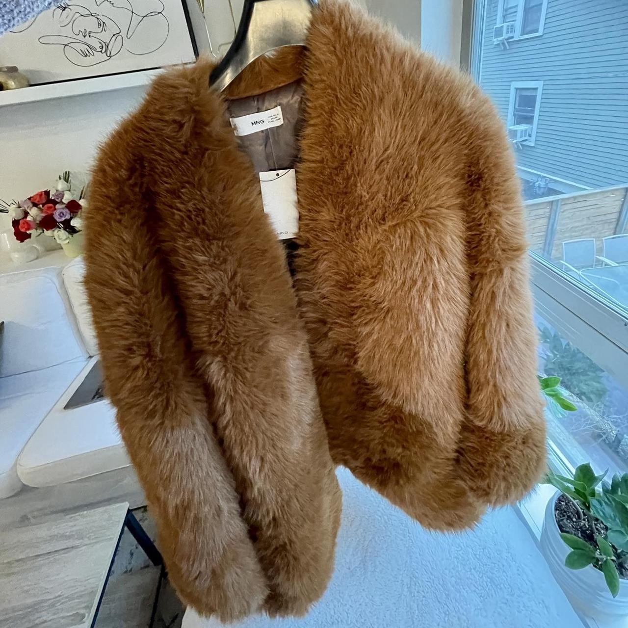 Mango Women's Brown Coat | Depop