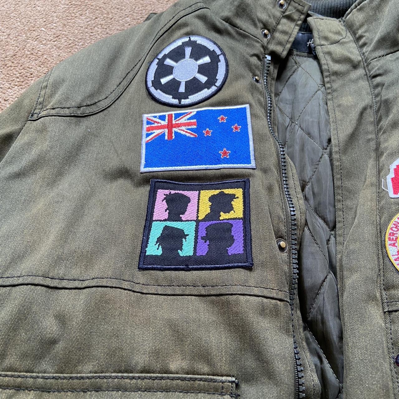 Bomber Jacket with custom patch design Open to... - Depop