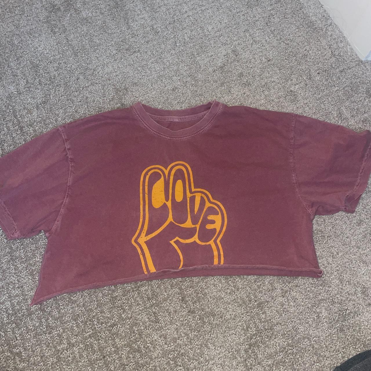 Revive Denim distressed crop top t-shirt in... - Depop