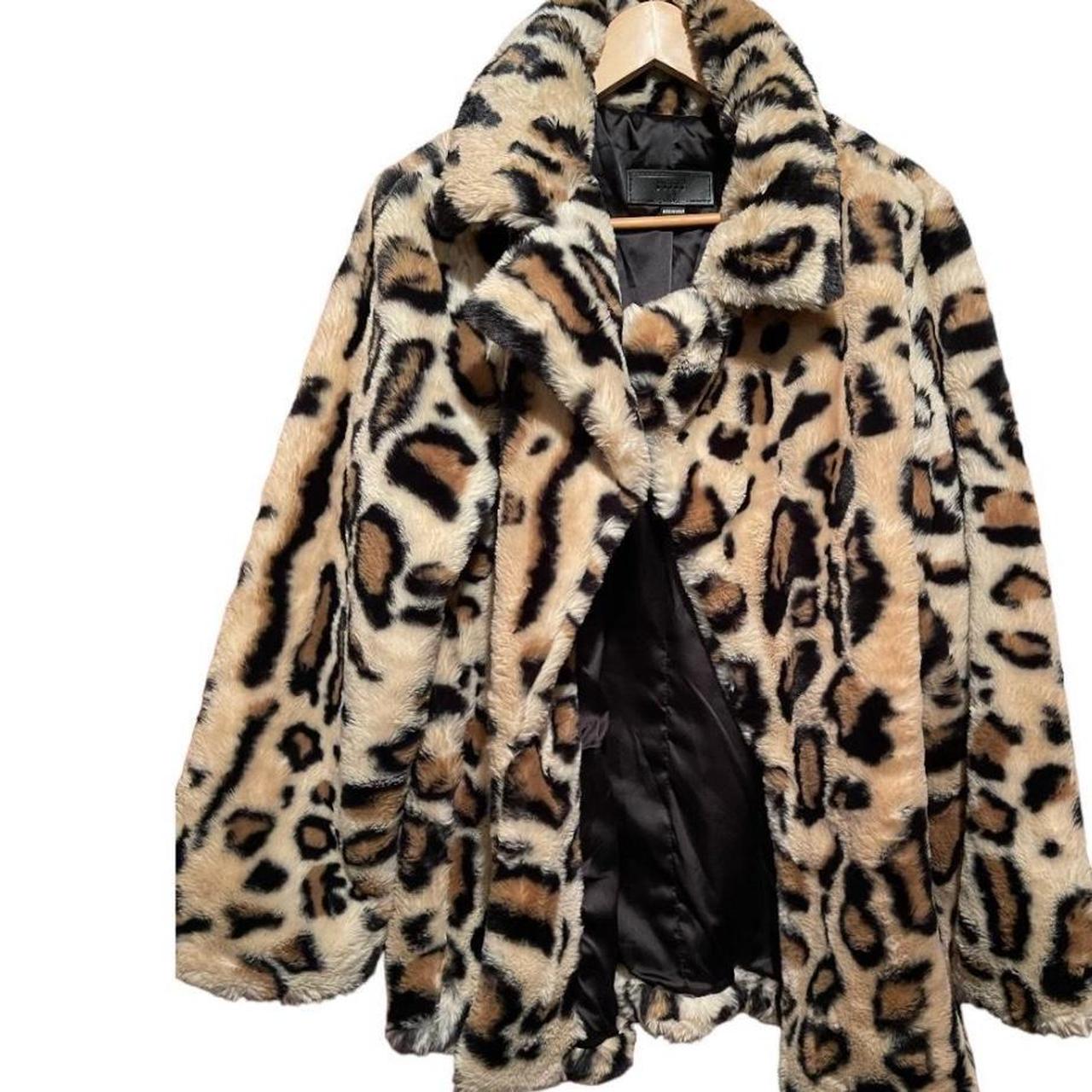 animal print coat ☆ size large ☆repop ☆worn once ☆$40 - Depop