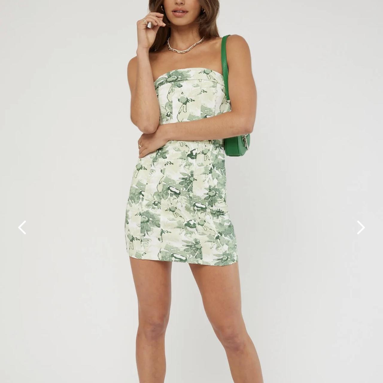 Perfect Stranger Evergreen Lumi Mini Dress Green... - Depop