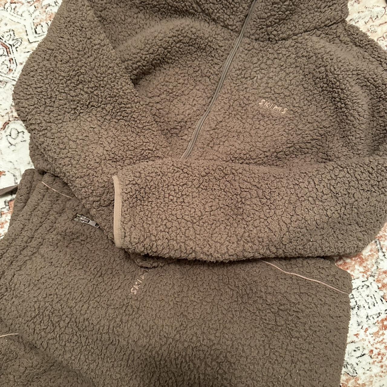 SKIMS brown fuzzy matching set. SUPER WARM and cozy... - Depop