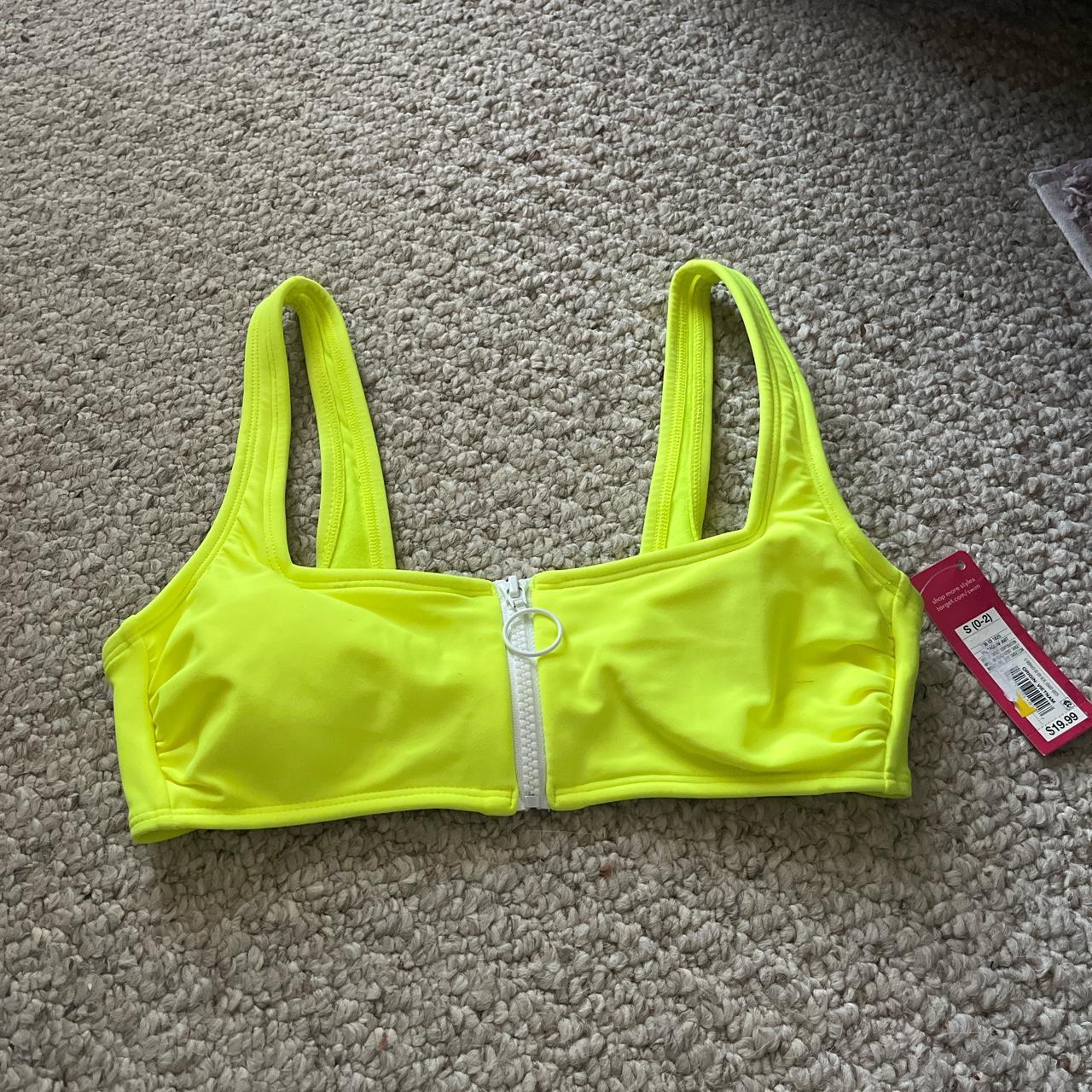 Neon yellow Target bikini top Size small Brand new... - Depop