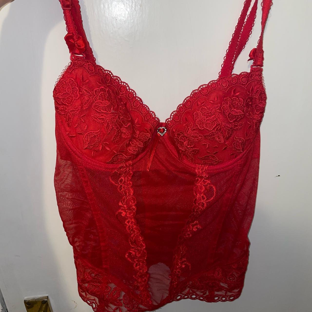 Gorgeous red corset top Perfect for a night out Size... - Depop