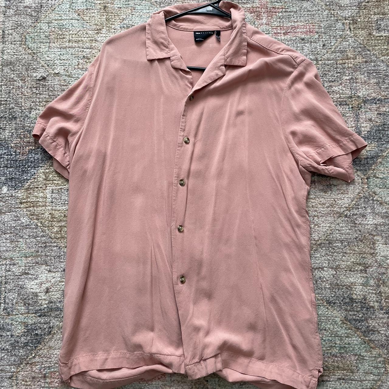 Pink button up - Depop