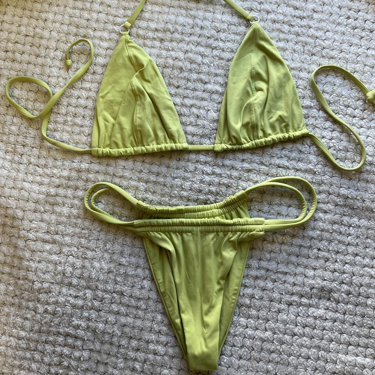 Toast Swim set in Daiquiri🍈 Tie Tri Top: S Tunnels... - Depop