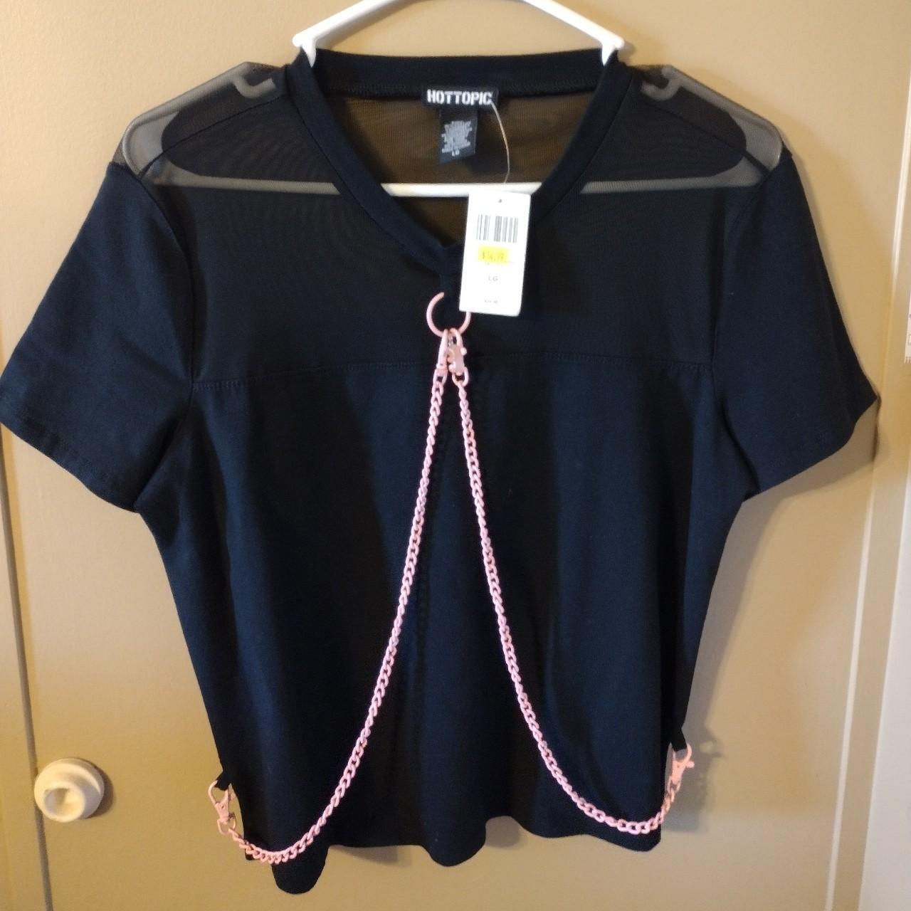 New size large chain and mesh top #emo #indie... - Depop