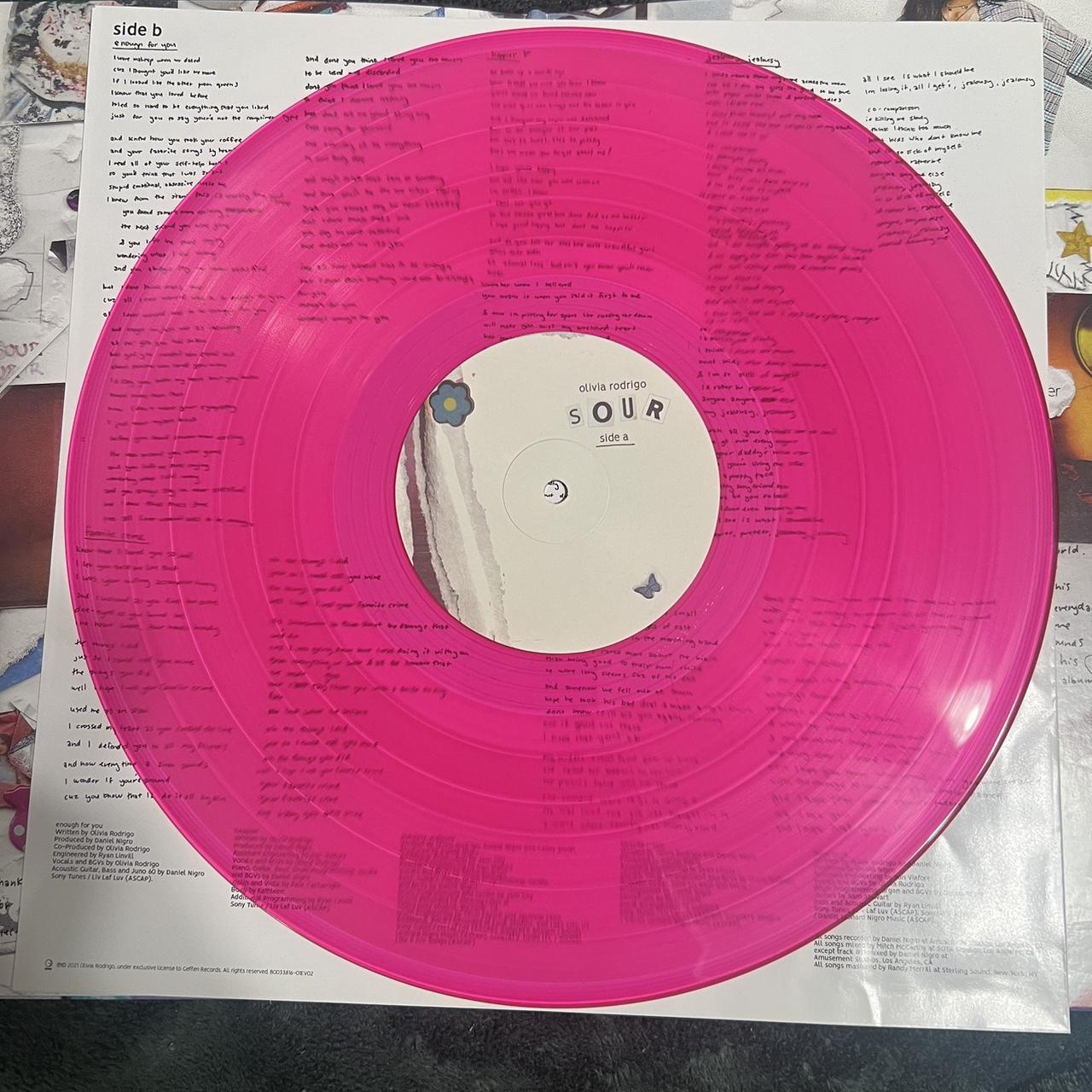 Sour Olivia Rodrigo Clear Pink Vinyl #oliviarodrigo... - Depop