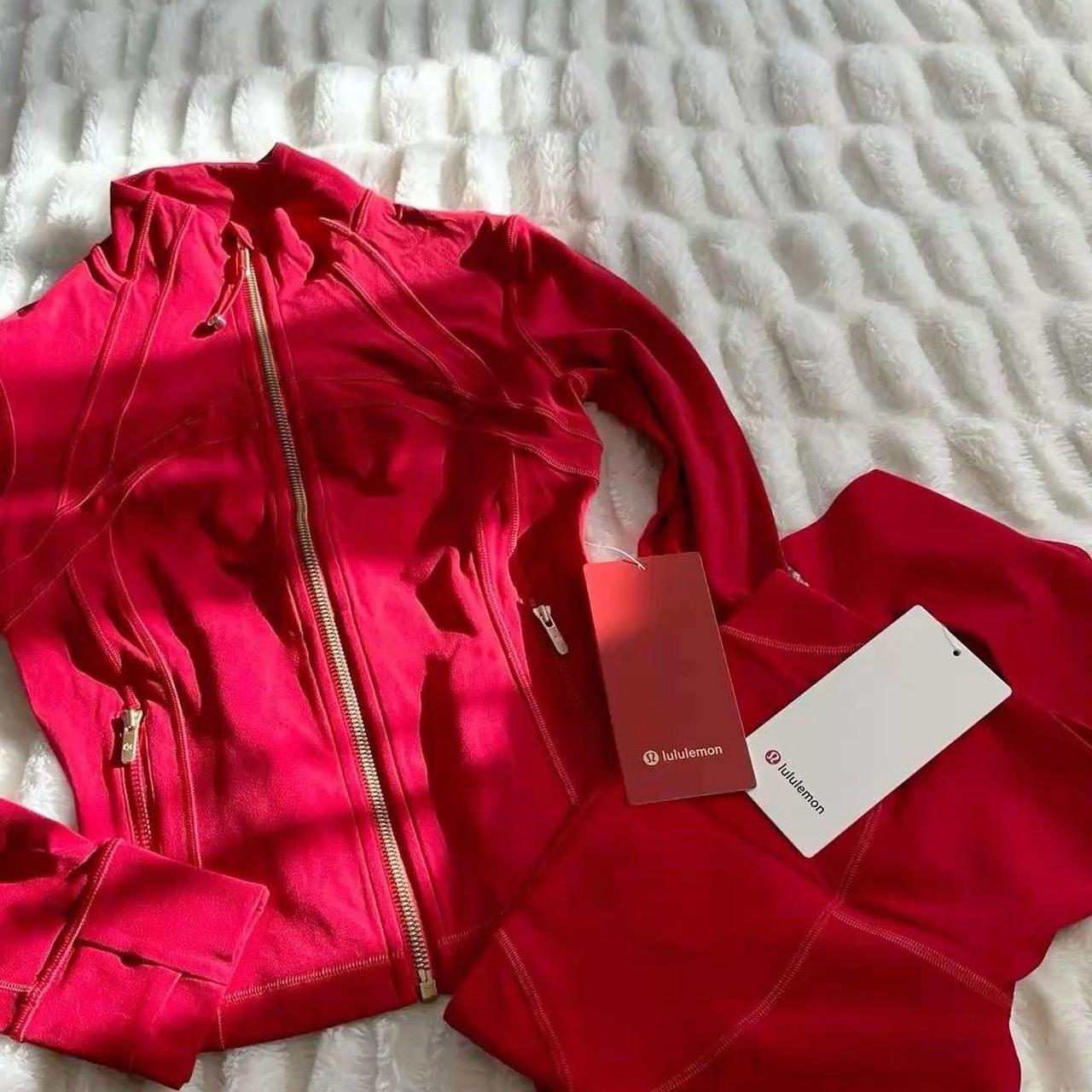 Lululemon red sportswear tracksuit #fitness | Depop
