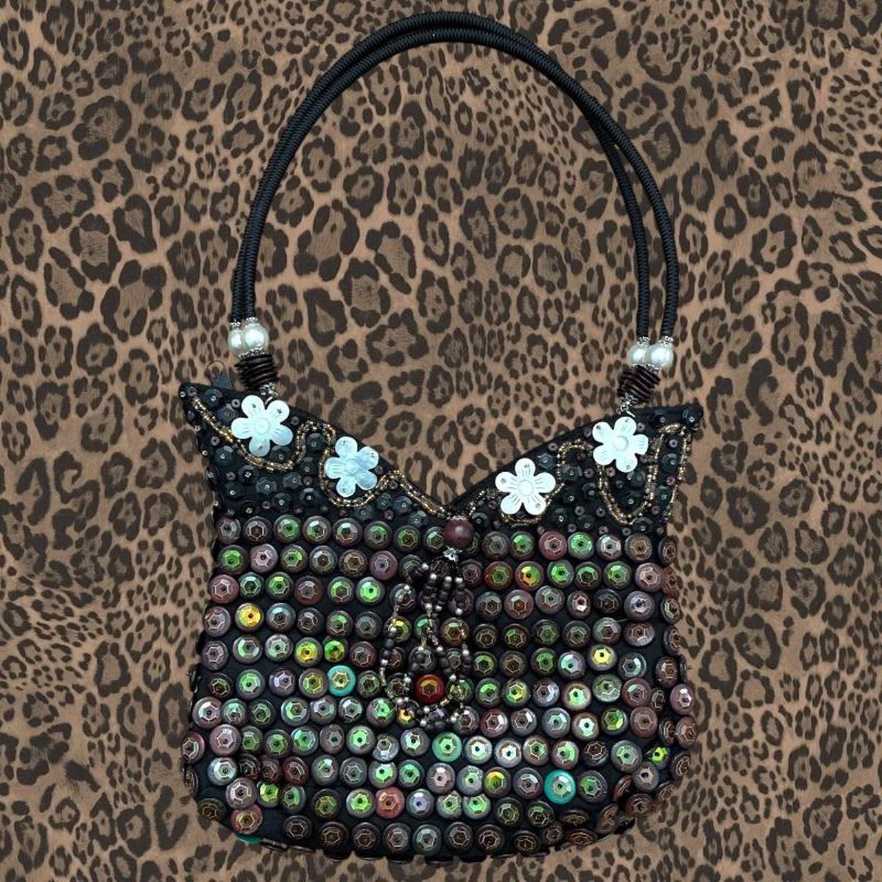 Beaded Shoulder Bag With Pearls And Rhinestones | Depop