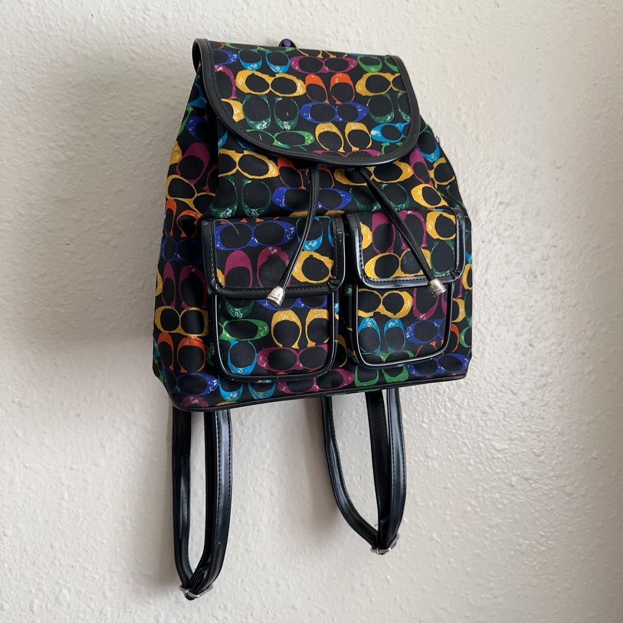 Knock-off Rainbow Coach Backpack • Excellent... - Depop