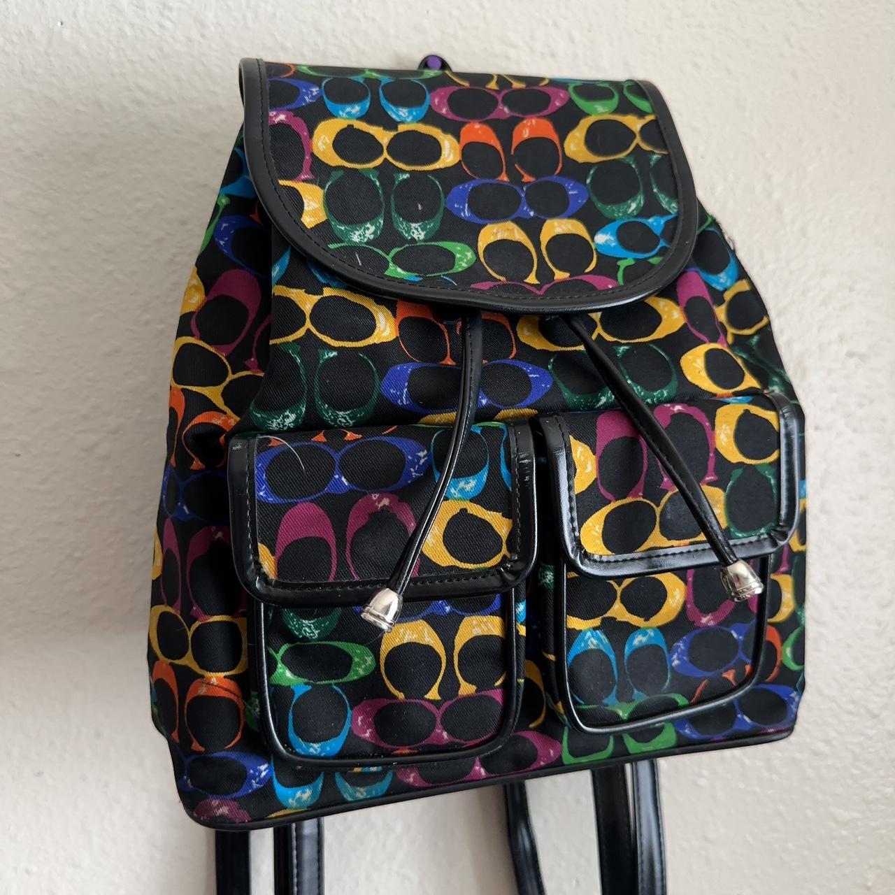 Knock-off Rainbow Coach Backpack • Excellent... - Depop