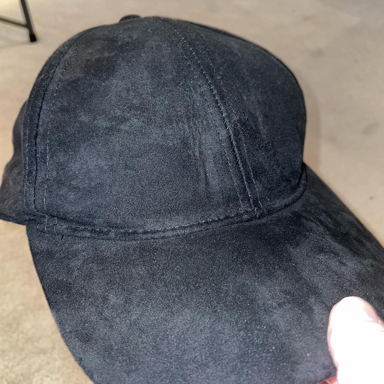 H&M black velvet baseball cap! 🎱 worn but great... | Depop