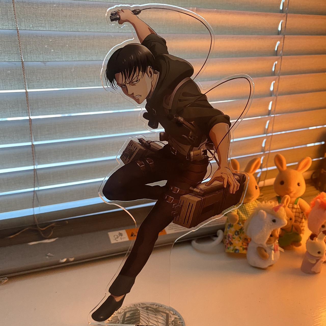 Large Levi ackerman authentic acrylic stand! RARE - Depop