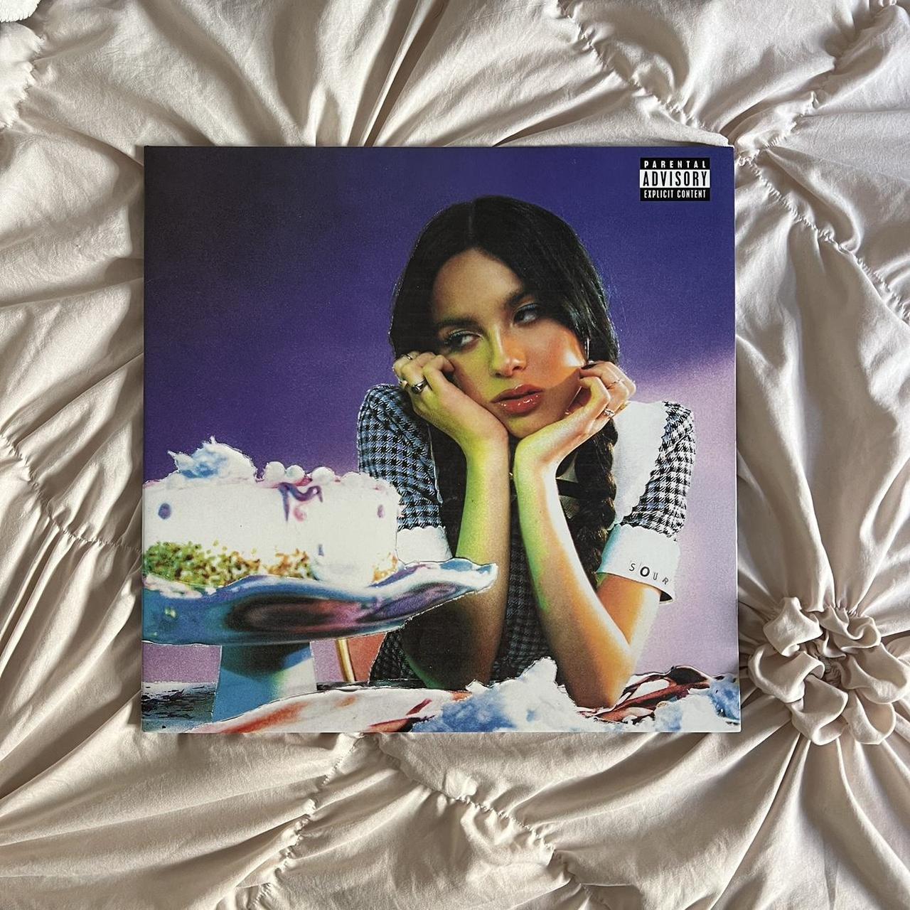 SOUR olivia rodrigo transparent blue vinyl includes... - Depop