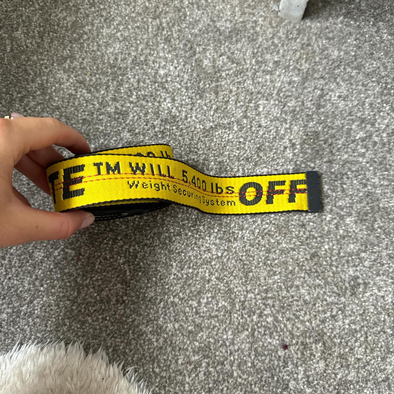 Authentic off white utility yellow belt Worn... - Depop