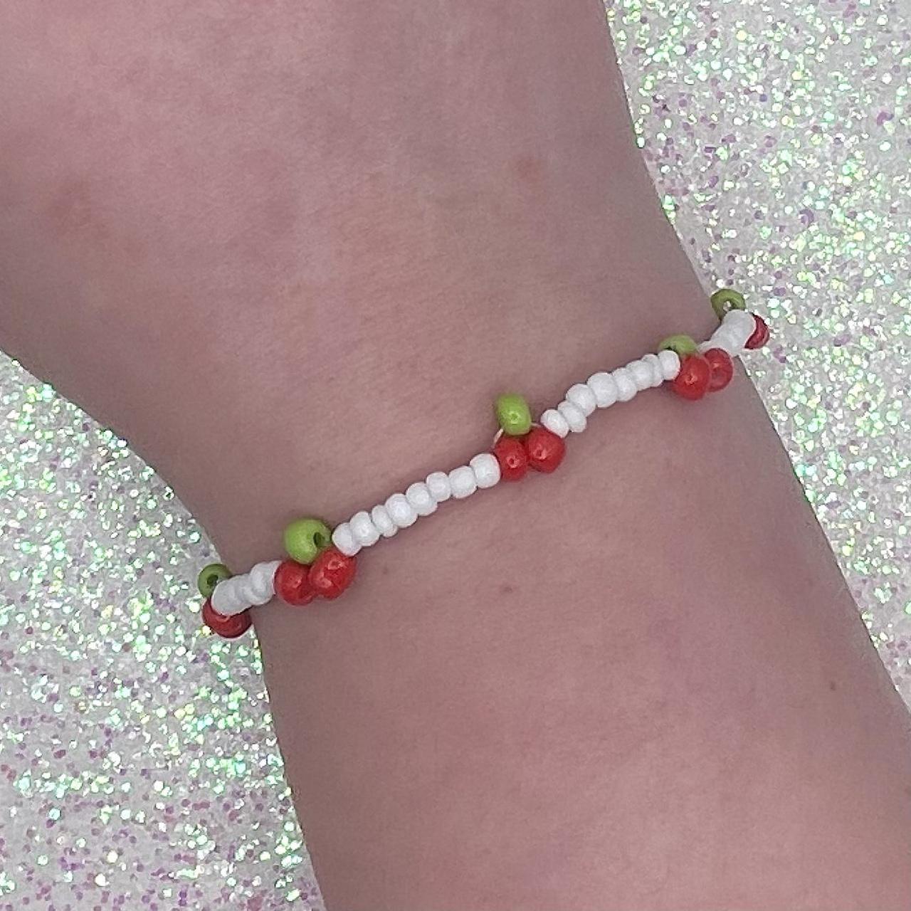 Beaded Cherry Bracelet 🍒 -ˋˏ ༻ ༺ ˎˊ- $2... - Depop