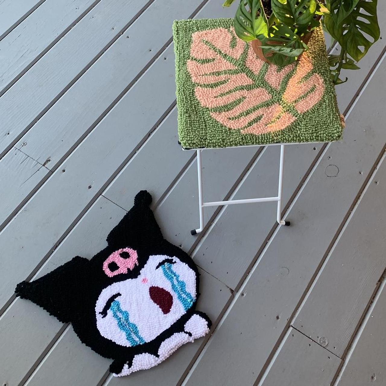 Kuromi Tufted Rug • hand tufted • loop pile she is... - Depop