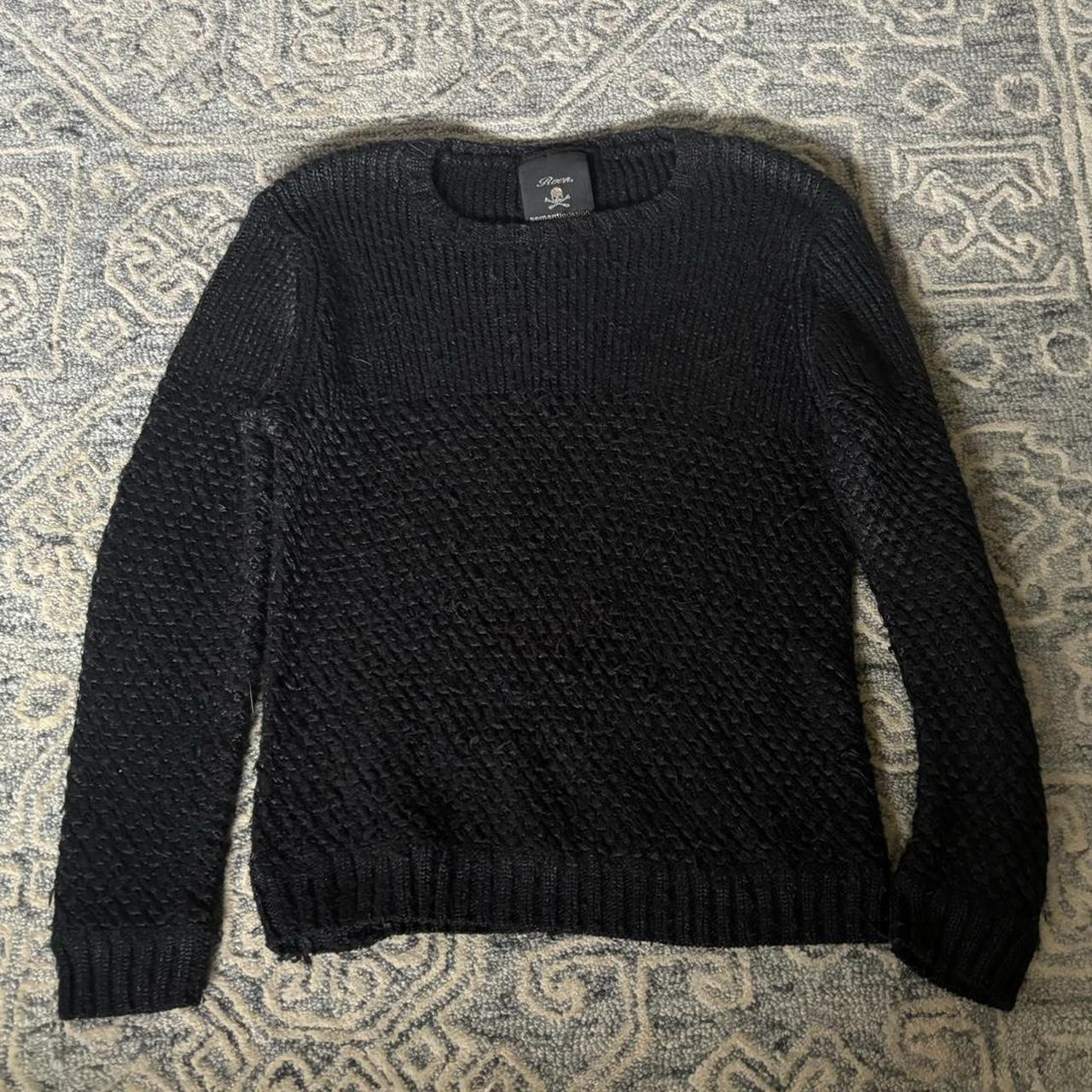 Japanese brands Roen x Semantic Design knit sweater... - Depop
