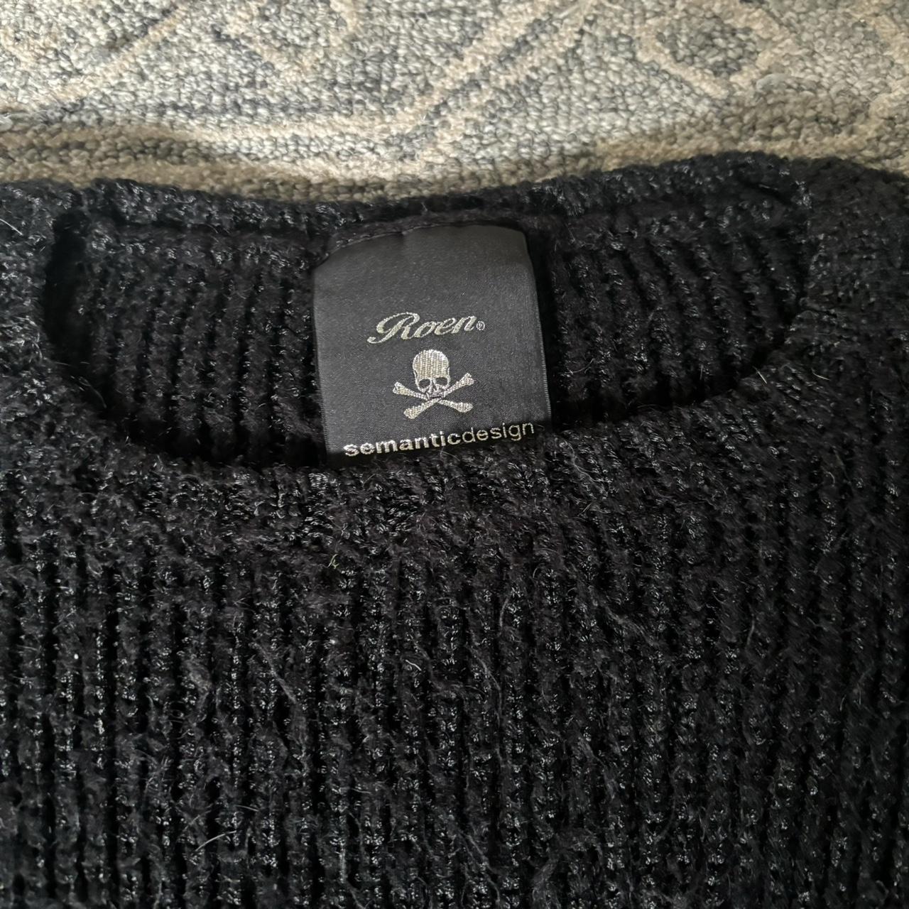 Japanese brands Roen x Semantic Design knit sweater... - Depop