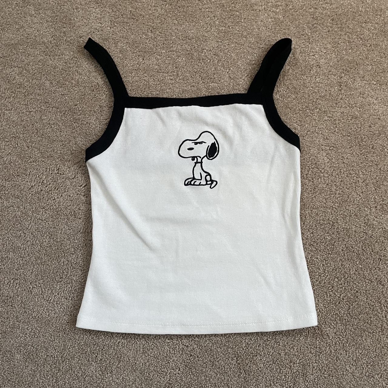 snoopy tank top ˚ʚ♡ɞ˚ size small never worn super... | Depop