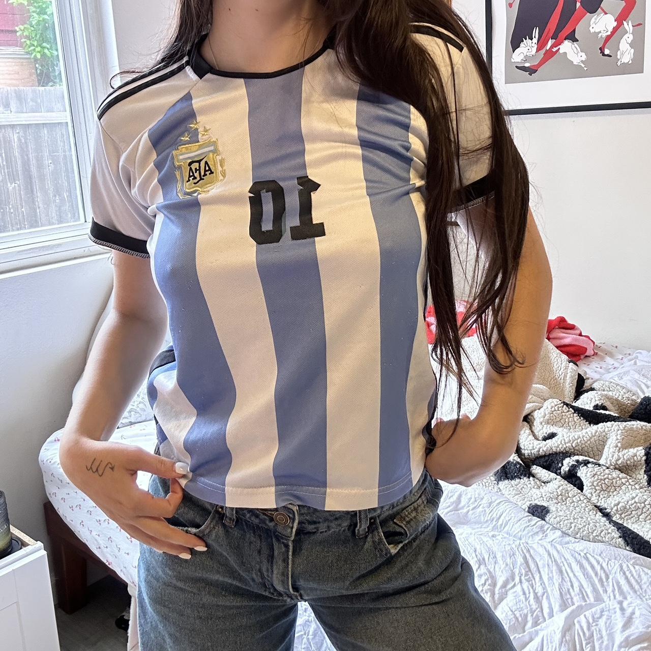 MESSI SOCCER JERSEY super in trend rn! moderate... - Depop
