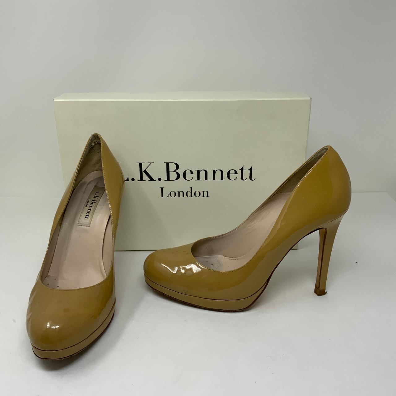 L.K. Bennett Sledge Trench Beige Patent Leather... - Depop