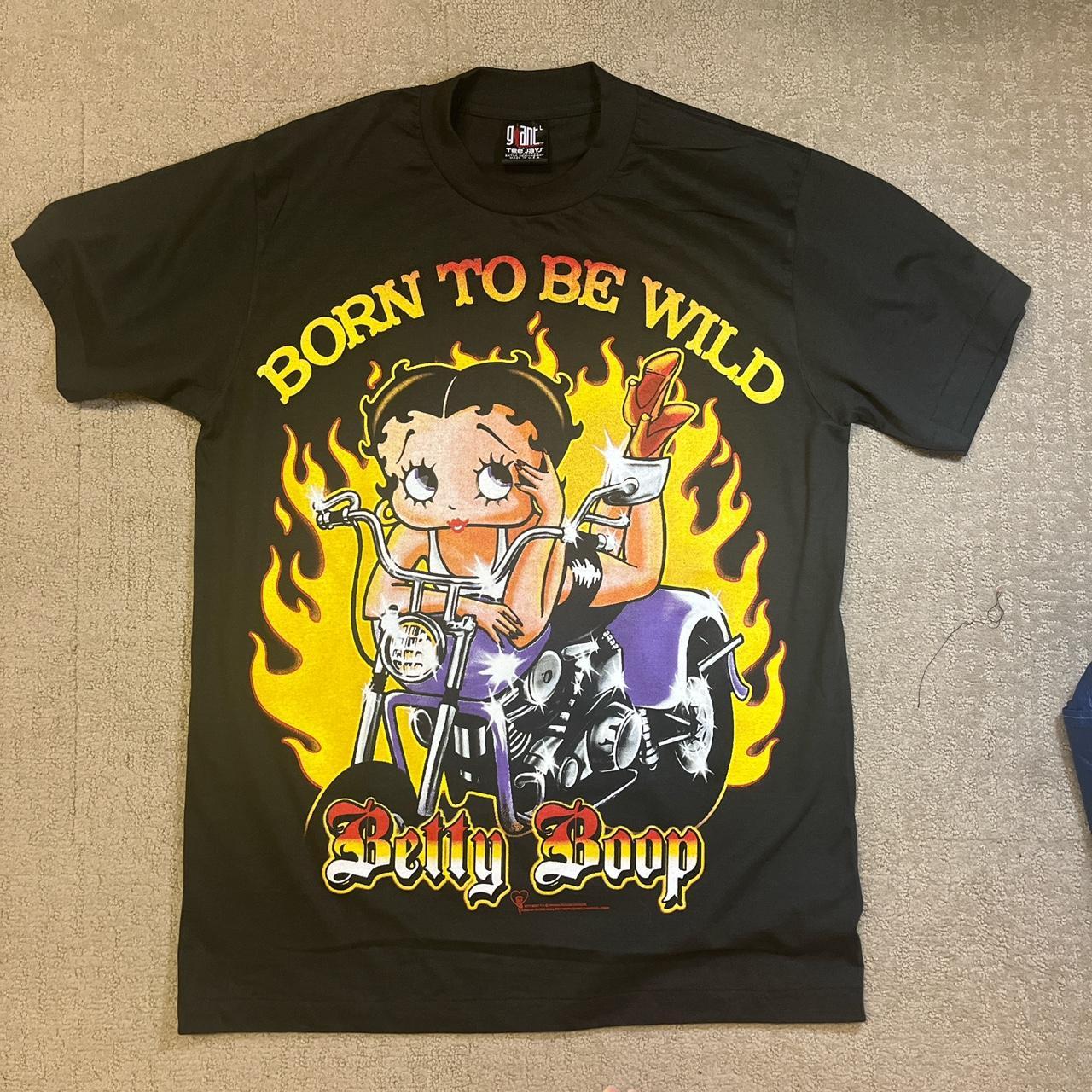 Modern Betty Boop biker shirt tee | Depop