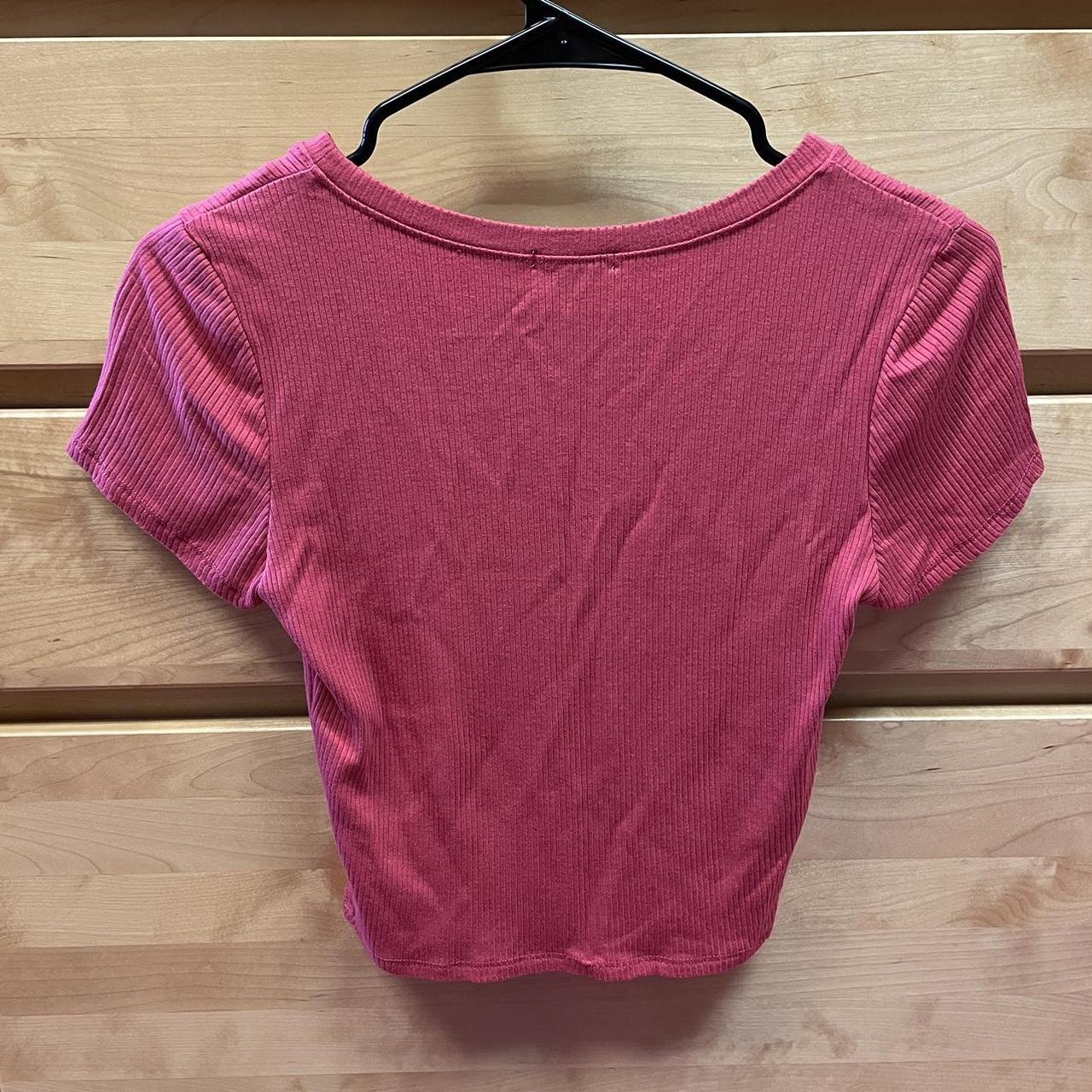 pink ribbed crop top so soft and stretchy never been... - Depop