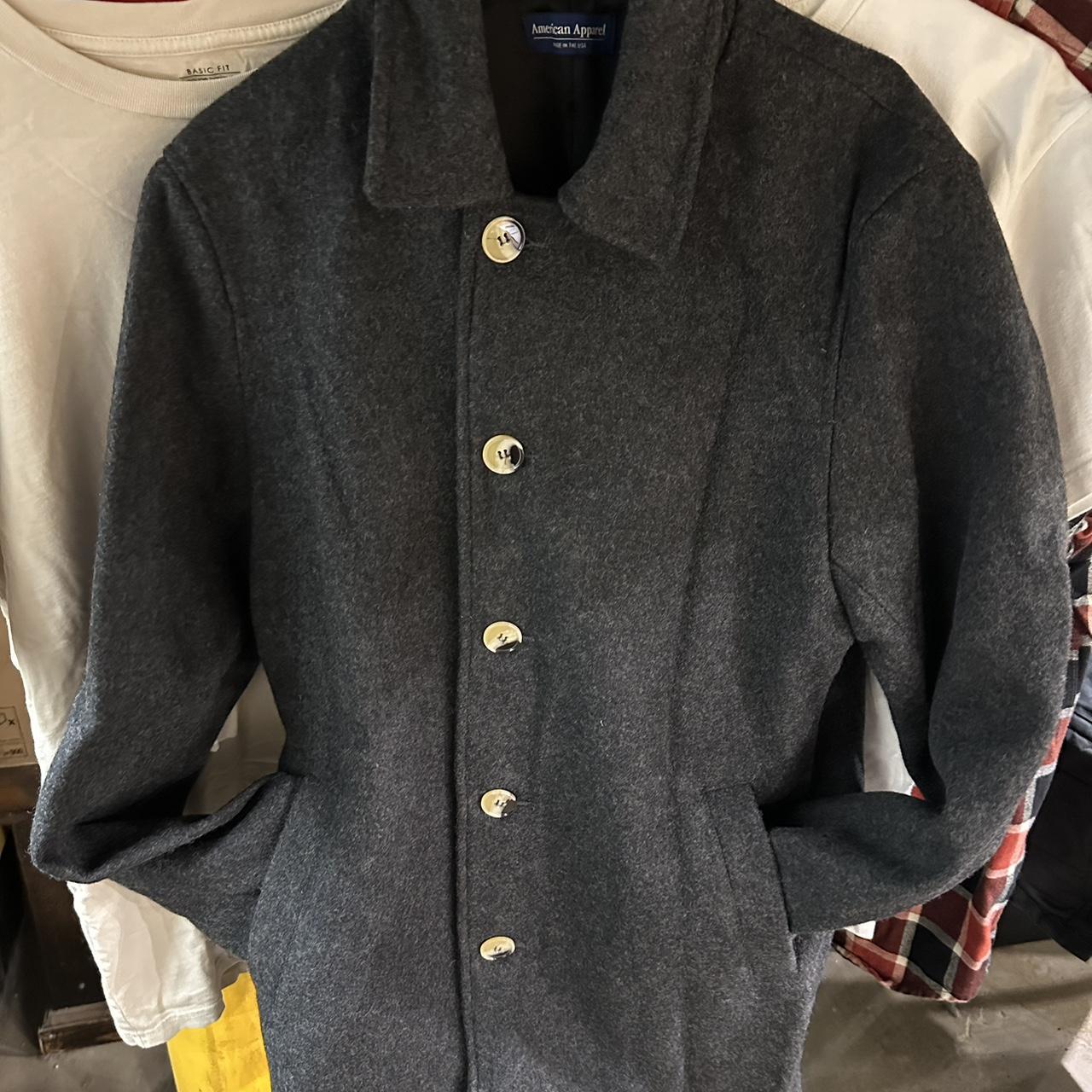 American Apparel Wool Coat - Depop