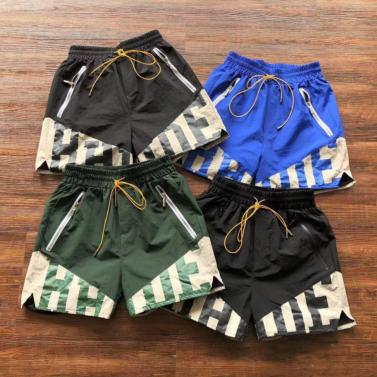 Rhude Panel Logo Shorts Green Size Medium &... - Depop