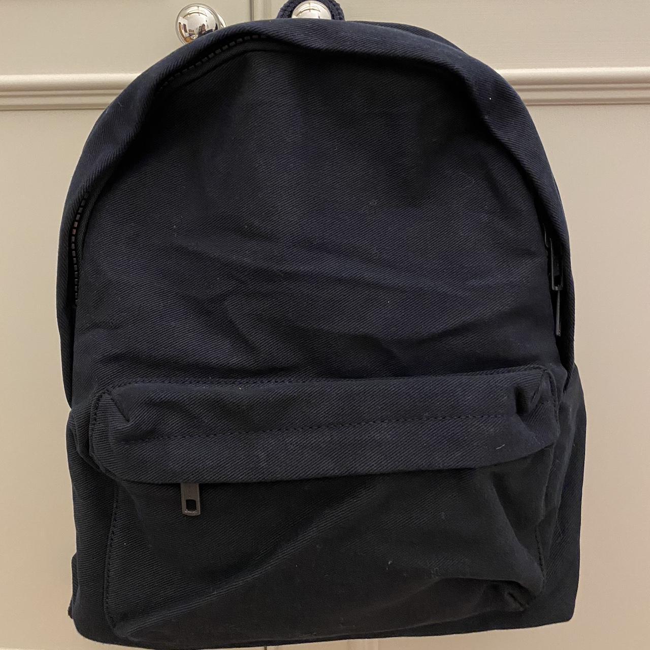 Basic, navy, backpack with a top handle, adjustable... - Depop