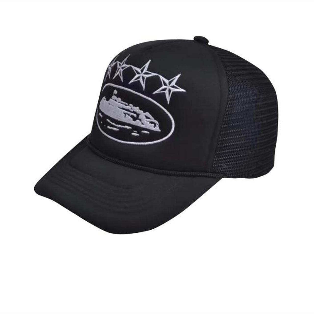 Corteiz Men's Black and White Hat | Depop