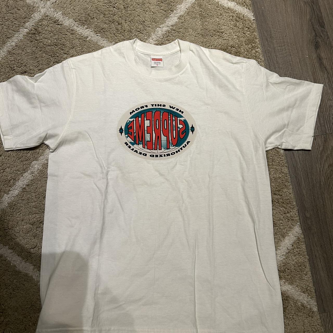 Supreme graphic tee white Size M Good condition!! $60 - Depop