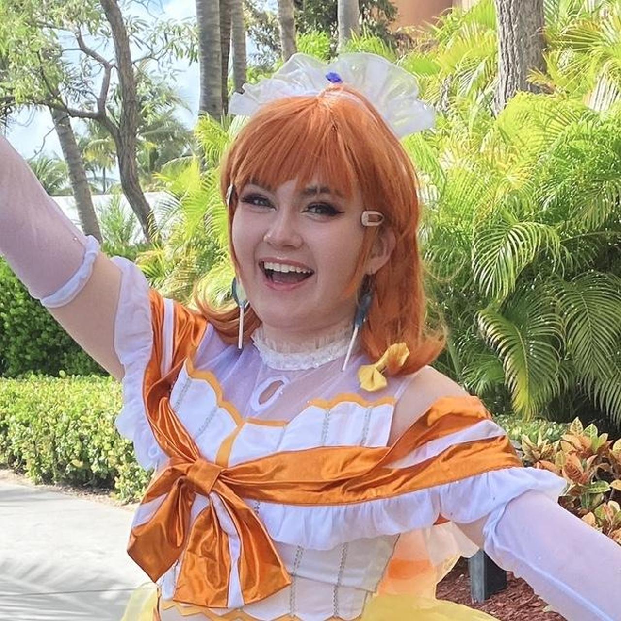 Women's Orange Fancy-dress | Depop