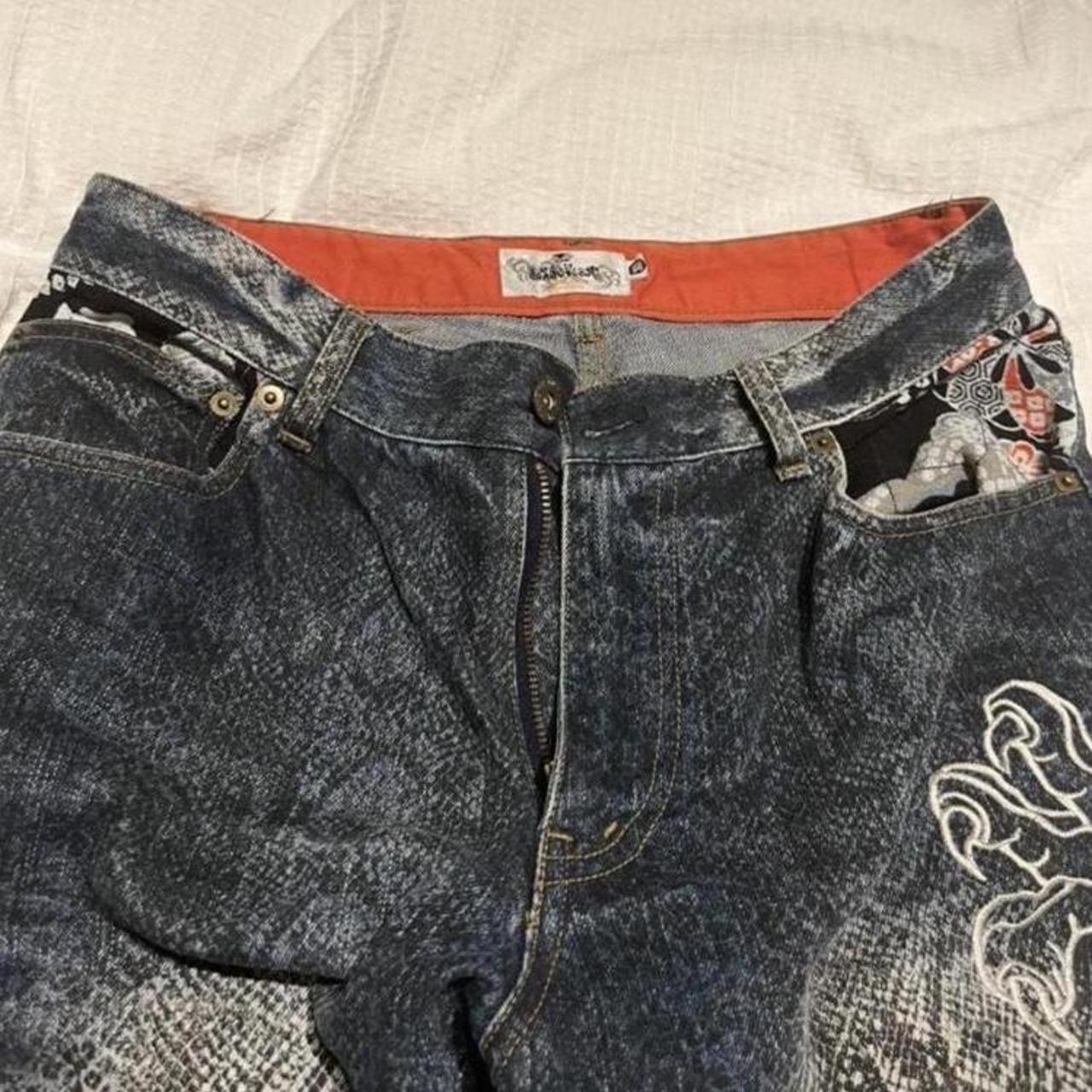 Reselling rare Japanese embroidered Karakuri jeans... - Depop