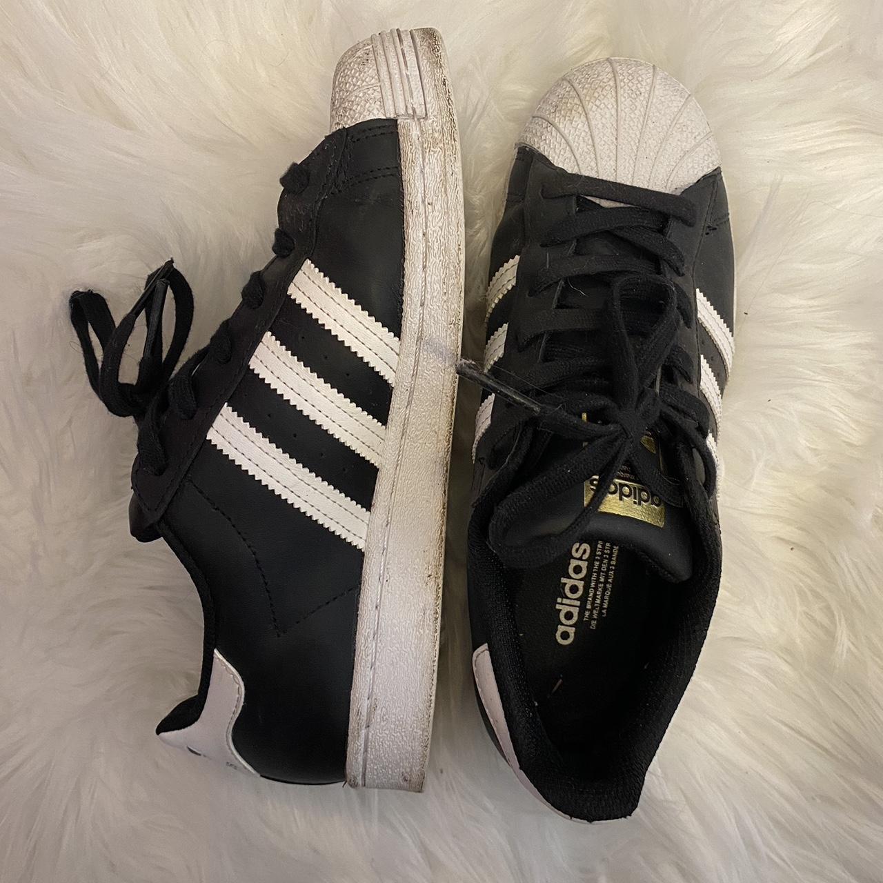 ⭐️Classic Adidas Superstar trainers in black and... - Depop