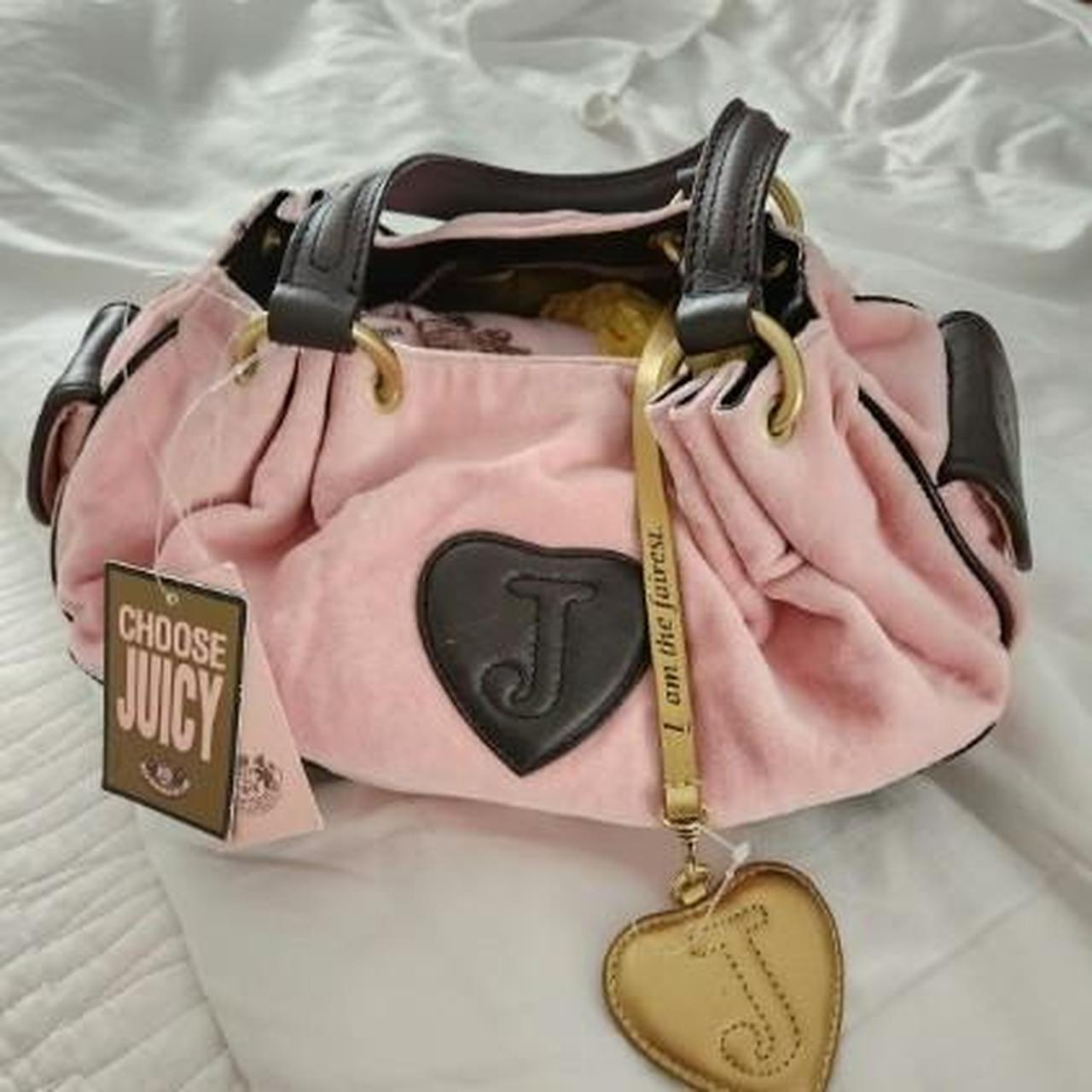 Juicy Couture Baby Pink Velour Bag Purse... - Depop