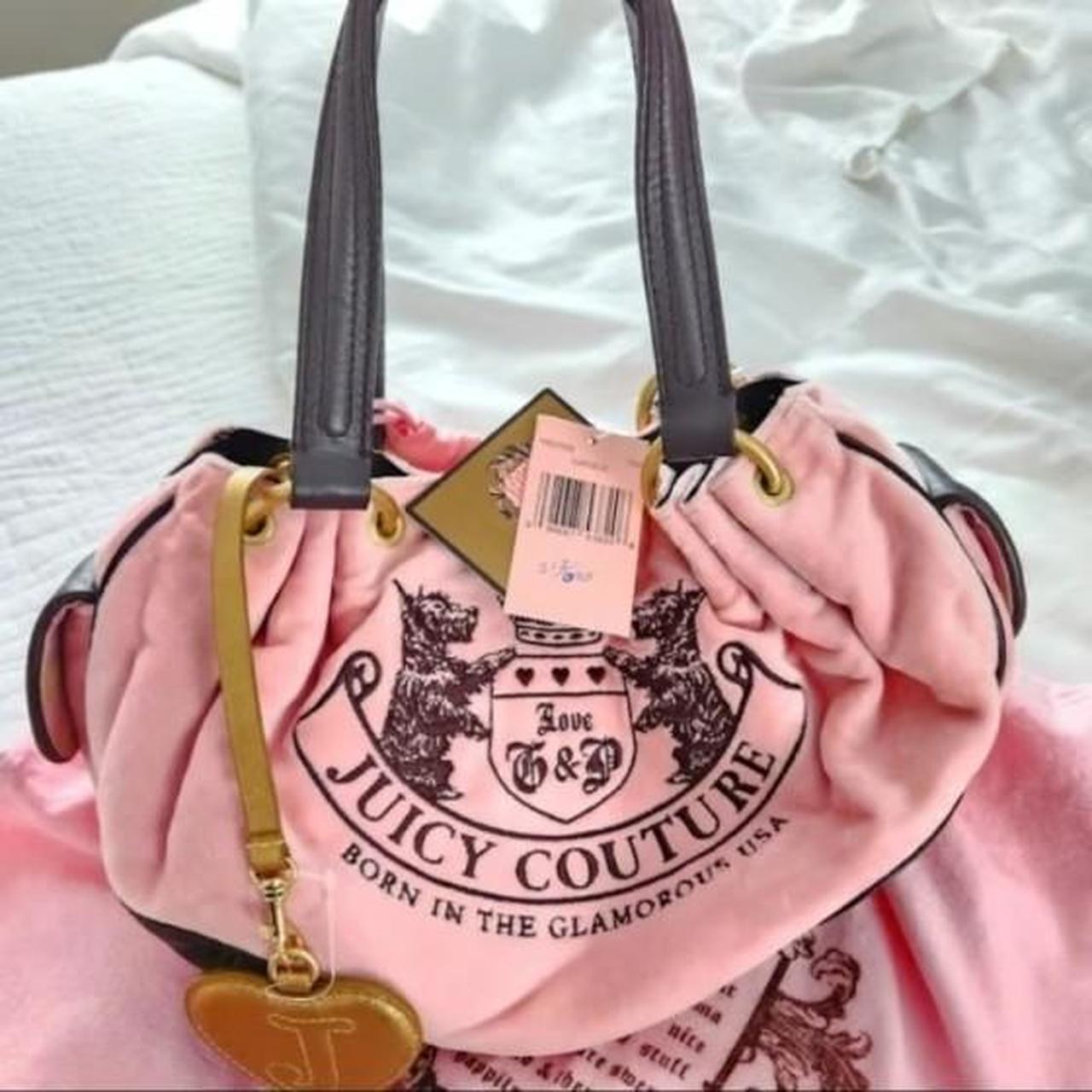 Juicy Couture Baby Pink Velour Bag Purse... - Depop