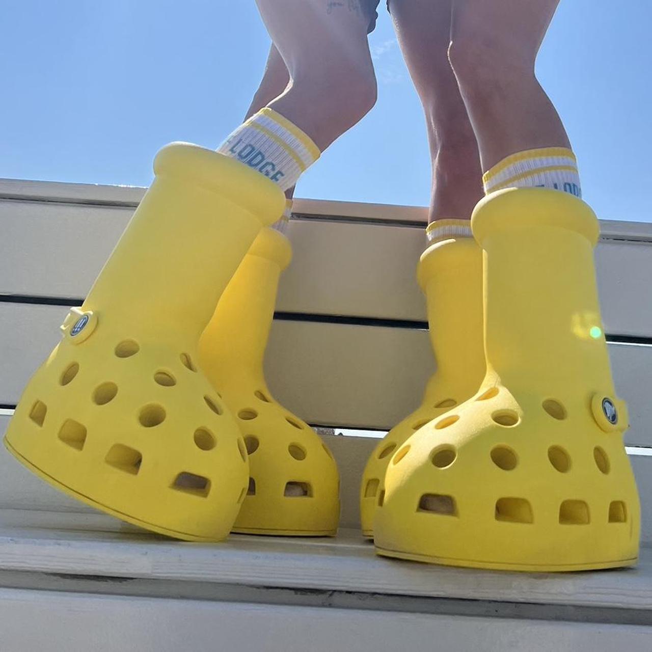 EXCLUSIVE PRE-RELEASE ! MSCHF X CROCS BIG YELLOW... - Depop