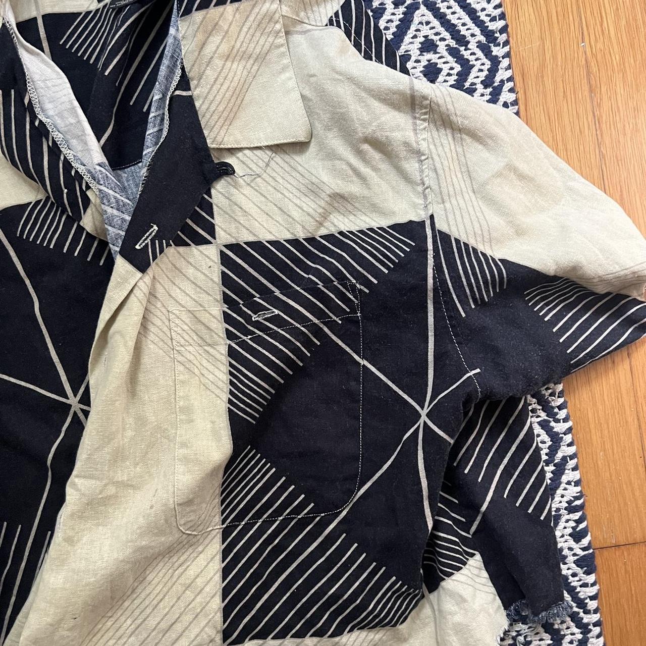 Vintage Oversized Layering Geometrical Pattern Shirt | Depop