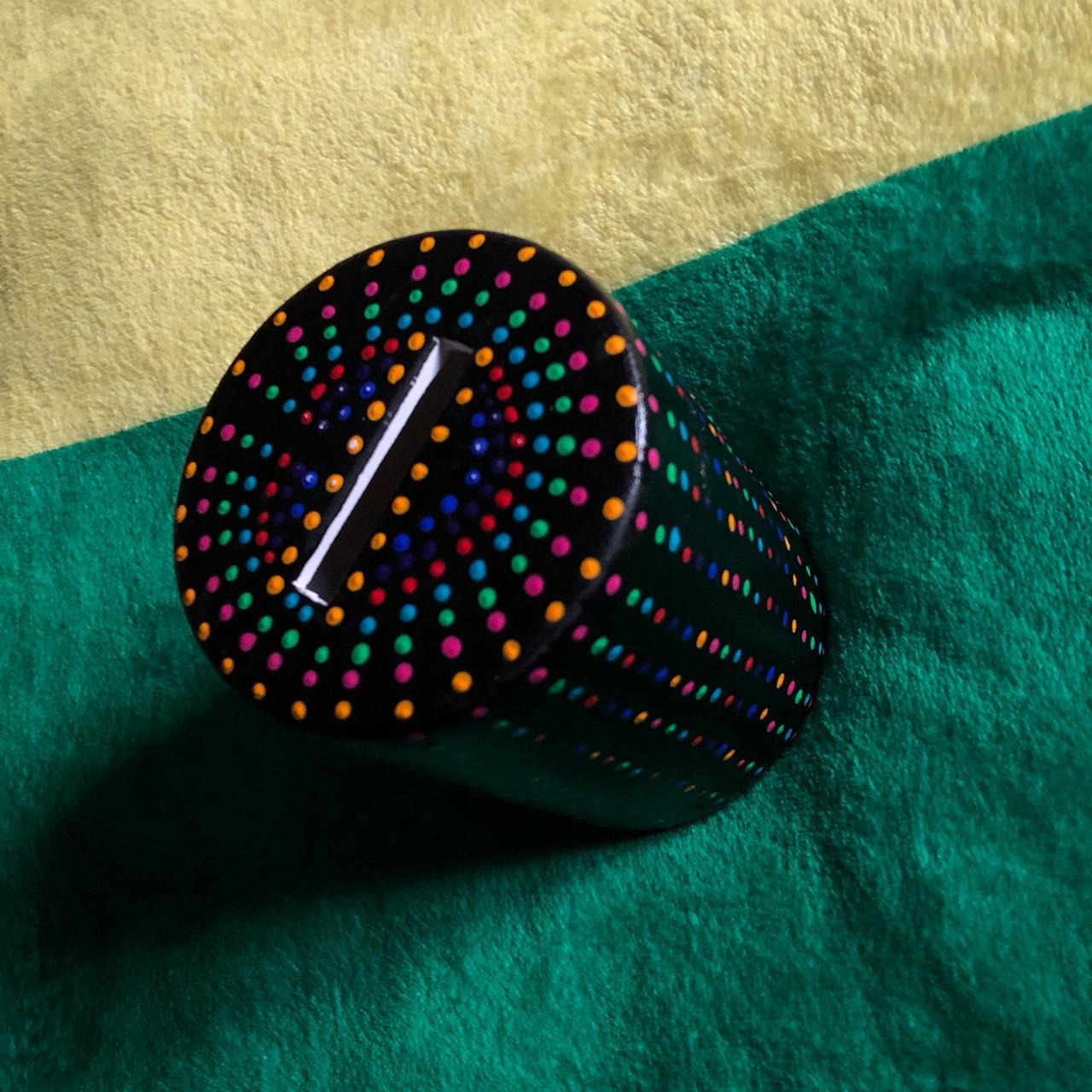 Hand painted ceramic money box. 1 of 1. Glossed for... - Depop