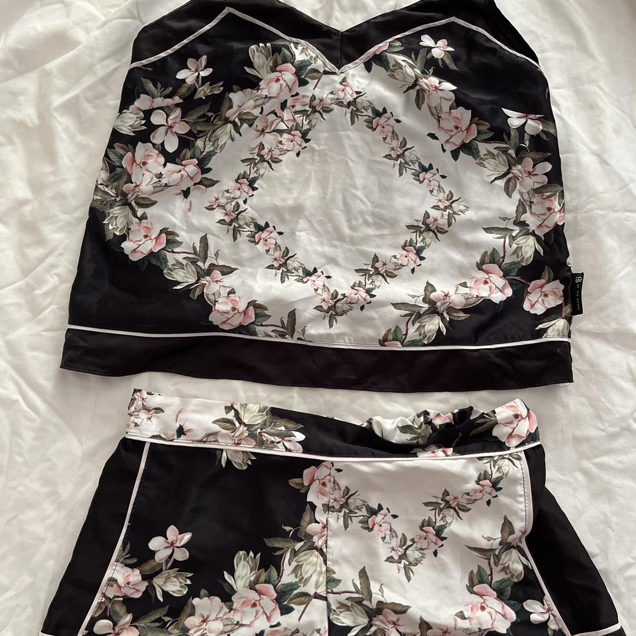 Ted Baker camisole and shorts sleepwear set Black... - Depop