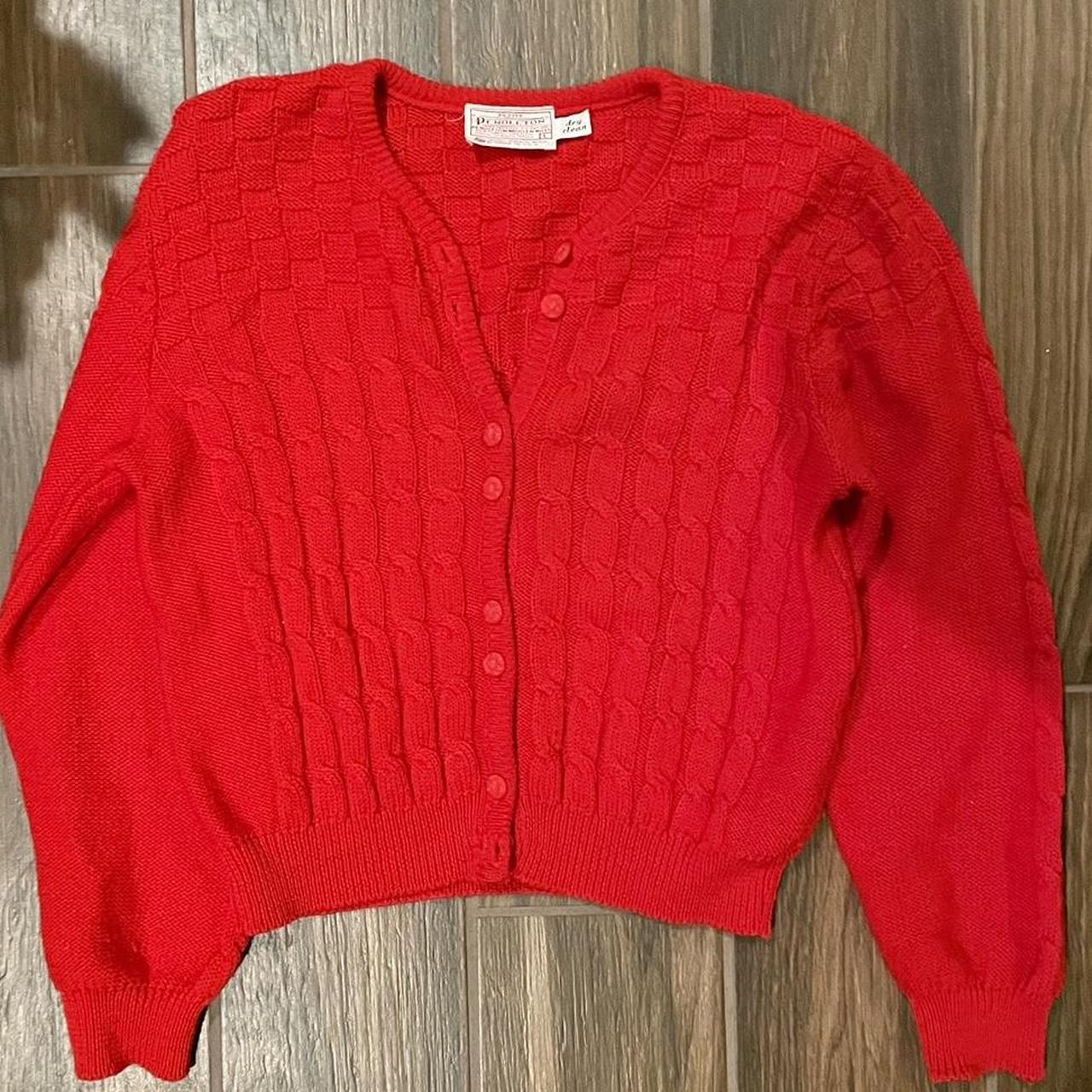 Pendleton Women's Red Cardigan | Depop