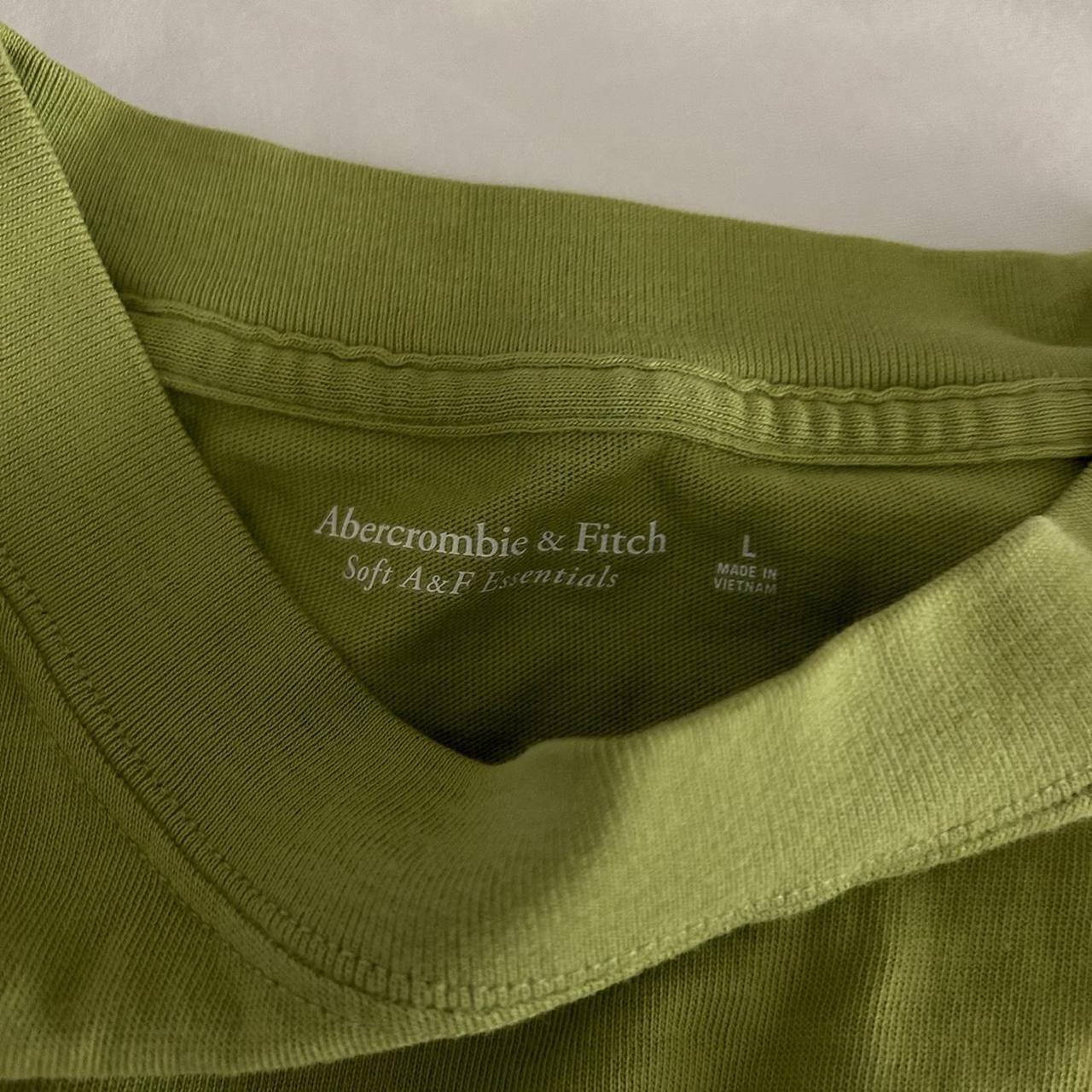 Green Abercrombie & Fitch Crop Top T-Shirt Size:... - Depop