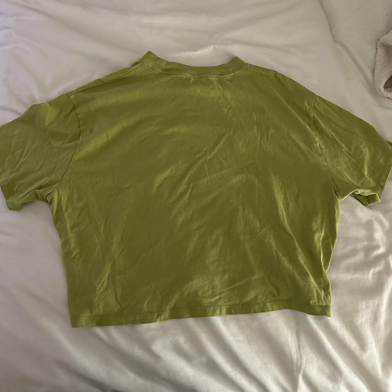 Green Abercrombie & Fitch Crop Top T-Shirt Size:... - Depop