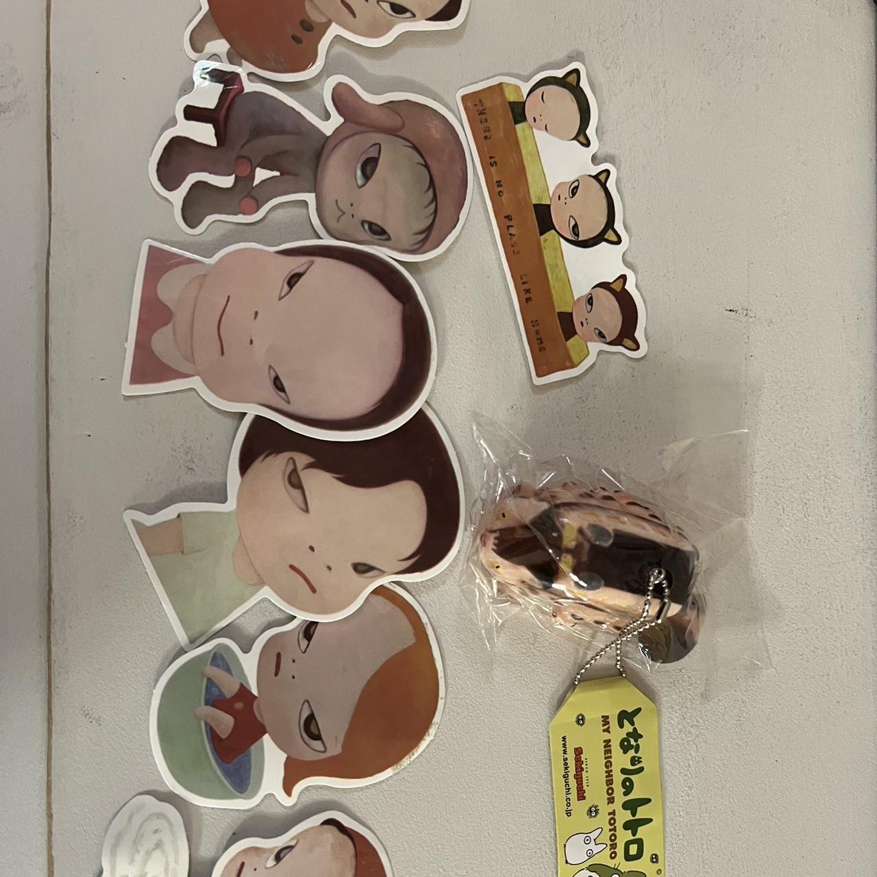 yoshitimo nara stickers + a studio ghibli character... - Depop