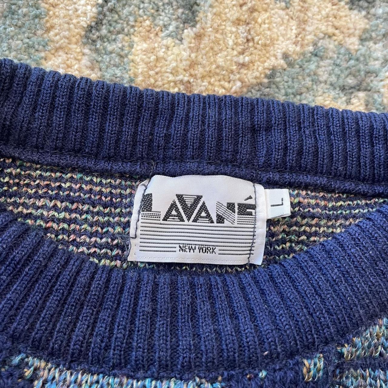 Navy unique pattern Lavane New York knit... - Depop