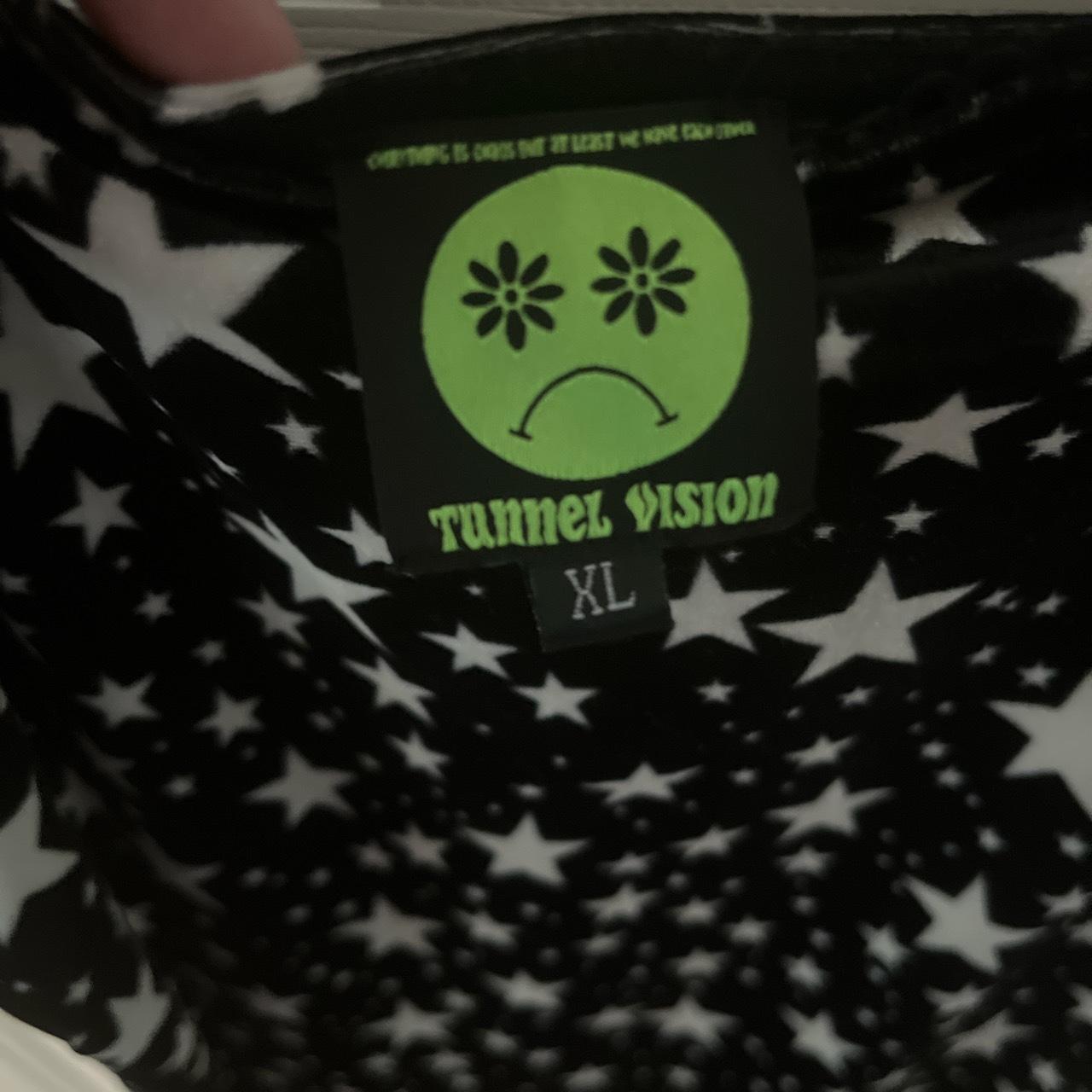 tunnel vision mini dress, star print and velvet... - Depop