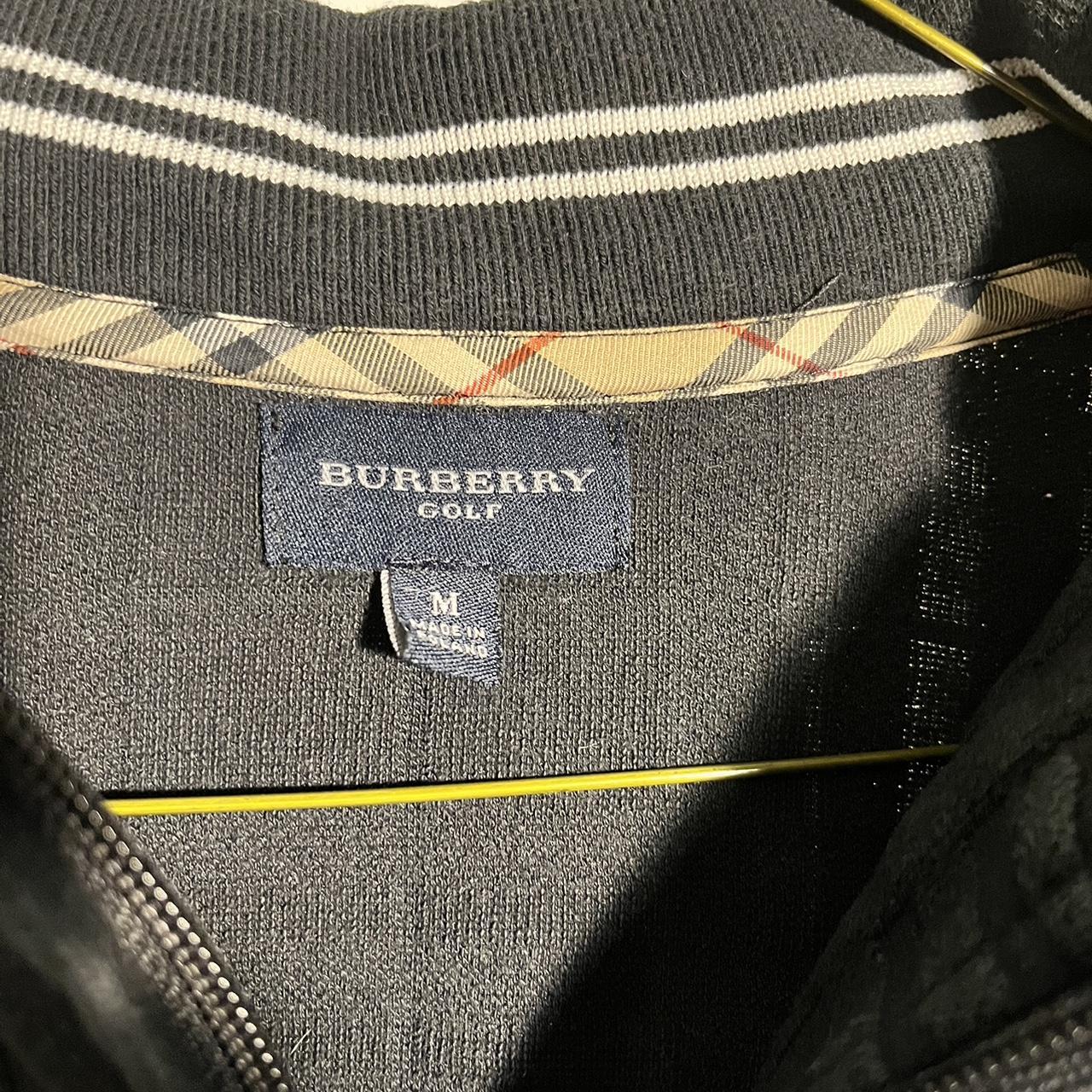 Vintage Burberry Zip-up sweater used, minor bleach... - Depop